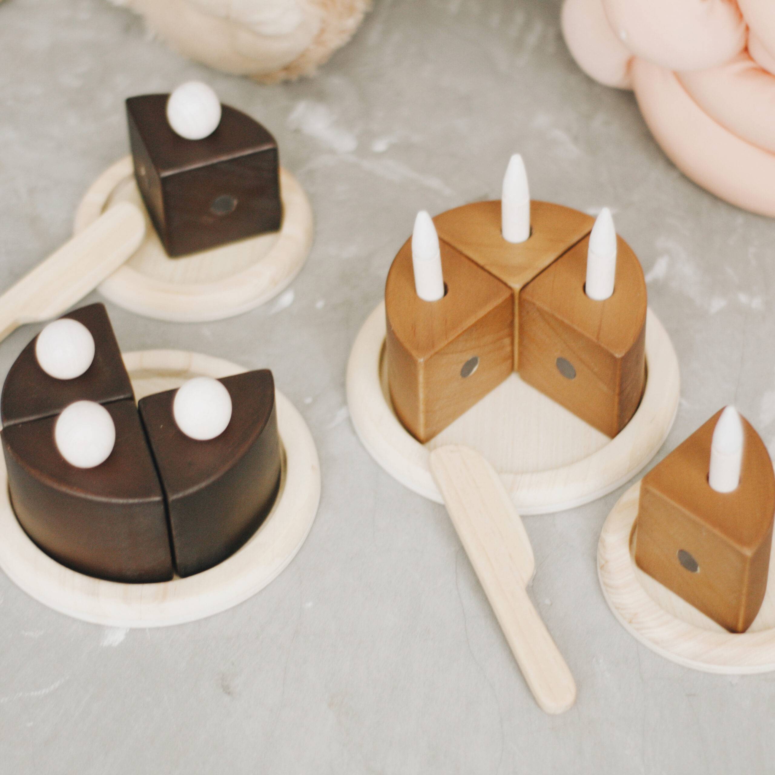 Black Forest Cake Kitchen Collections Wooden Toy Birthday Cake Pretend ...